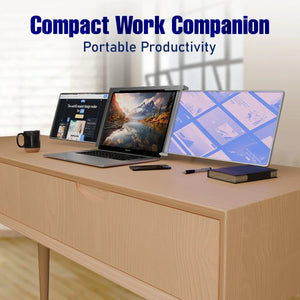 Tri-Screen Portable Laptop Monitor Extender Display RIITEK India